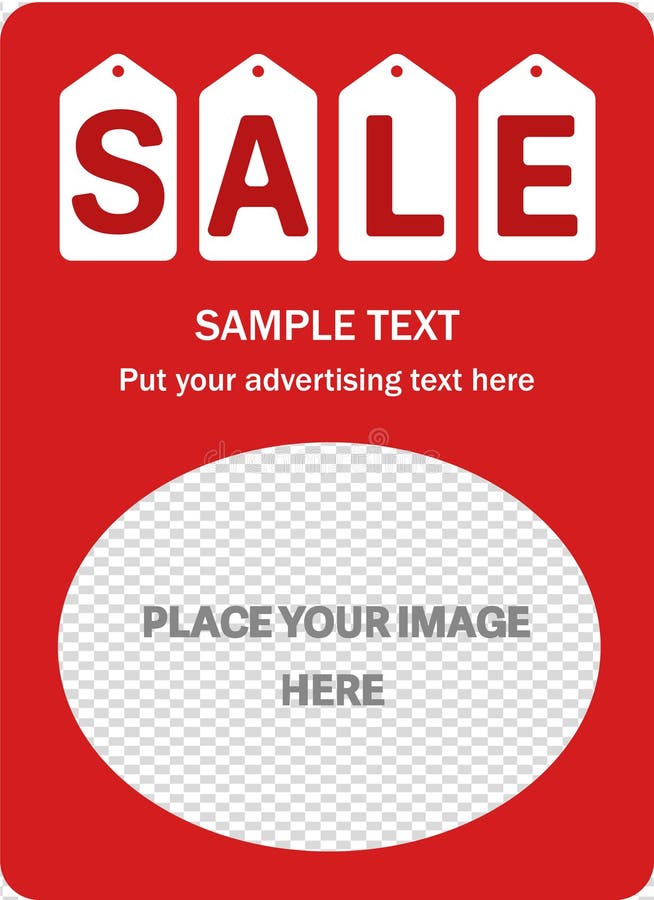 Vertical sale red banner. stock vector. Illustration of store - 62041093