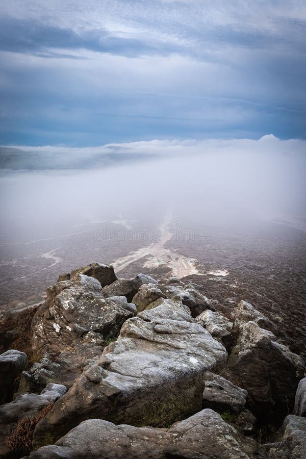 Vertical Scenery from the Top of the Rocky Hill Overlooking the Paths ...
