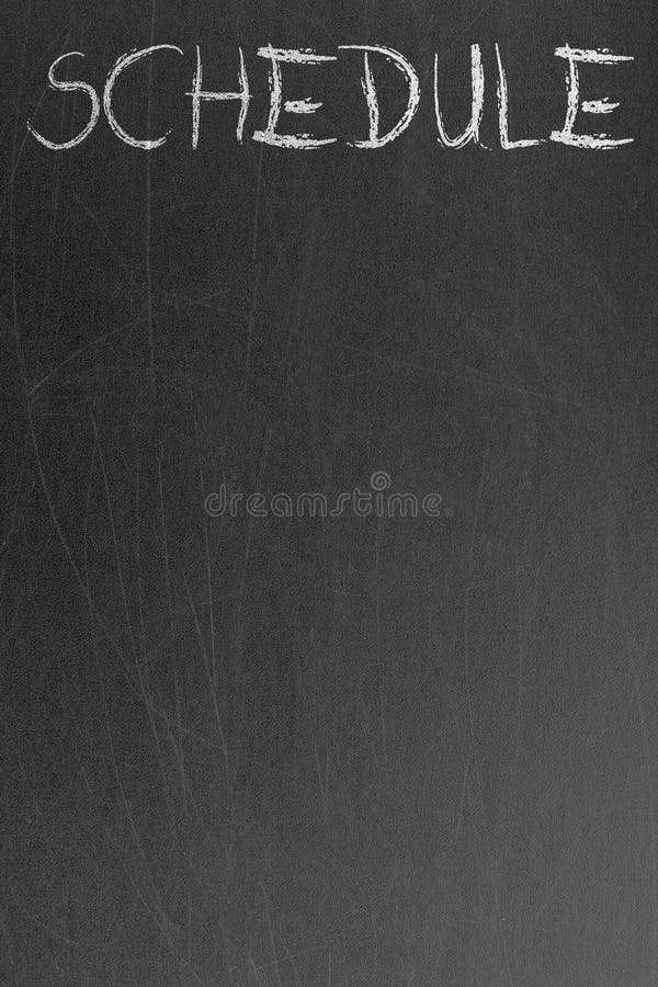 Vertical Schedule Blackboard Template for Planning and Sketching Stock ...