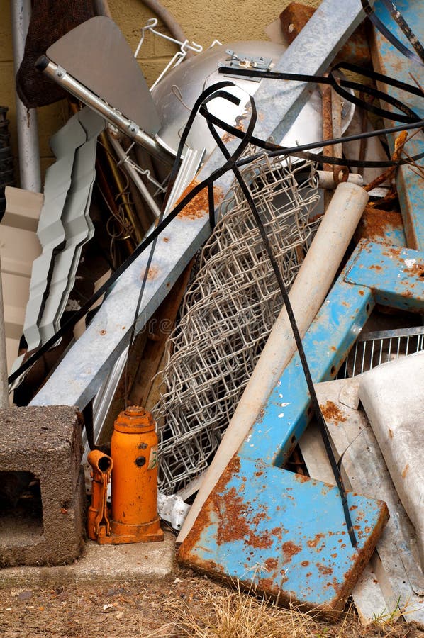 Pile of scrap metal stock photo. Image of trash, discard - 273592