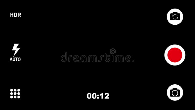 Vertical Screen Smartphone Camera Screen Recording Video Animation on ...