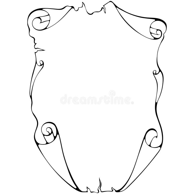 Vertical Scroll Paper Color Stock Vector - Illustration of vintage ...