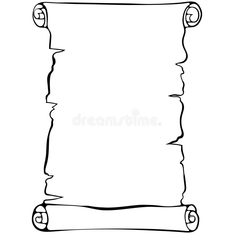 Vertical Scroll Paper Color Stock Vector - Illustration of vintage ...