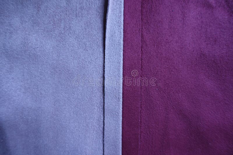 Vertical Seam between Two Colors of Suede Stock Photo - Image of ...