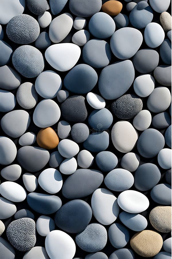 Vertical Seamless Backdrop Featuring Sea Pebbles, Suitable for Designs ...