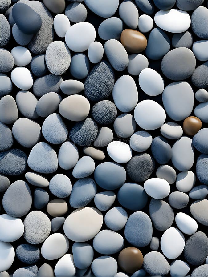 Vertical Seamless Background of Sea Pebbles. Ideal for Designs ...