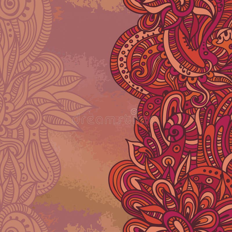 Quaint Indian Seamless Pattern Stock Vector - Illustration of handmade ...