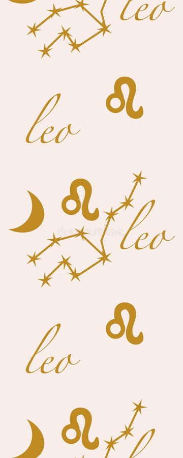 Vertical Seamless Border with Leo Elements Stock Vector - Illustration ...