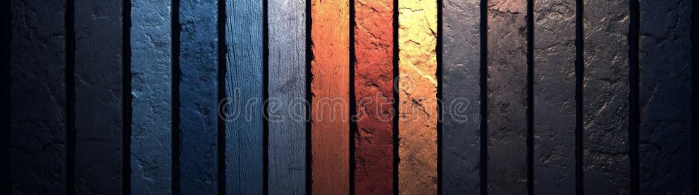 A Vertical Seamless Design Pattern of Rustic Colored Stripes is Used As ...