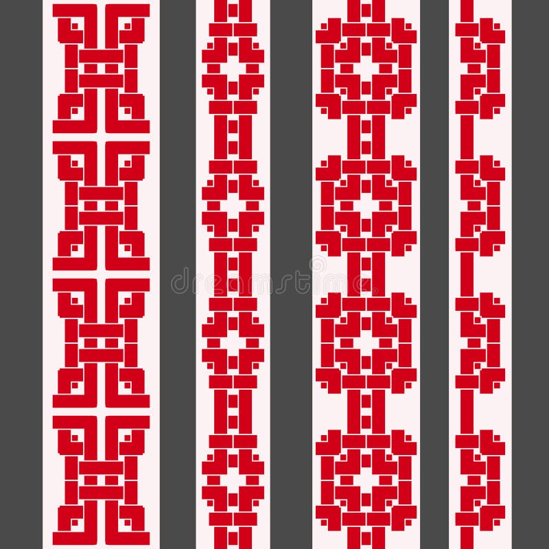 Vertical Seamless Geometric Chinese Pattern Stock Vector - Illustration ...