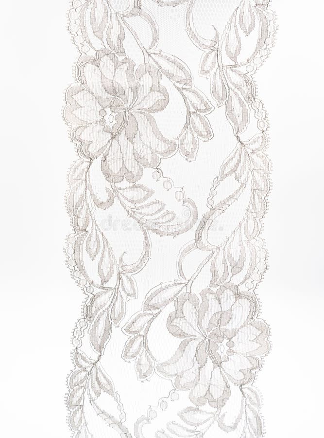 Vertical Seamless Lace on a White Background. Stock Image - Image of ...