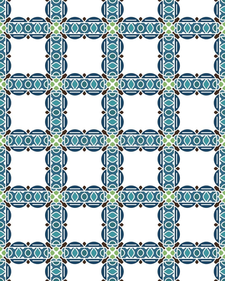 A Vertical Seamless Pattern Background with Blue Crossing Shapes Stock ...