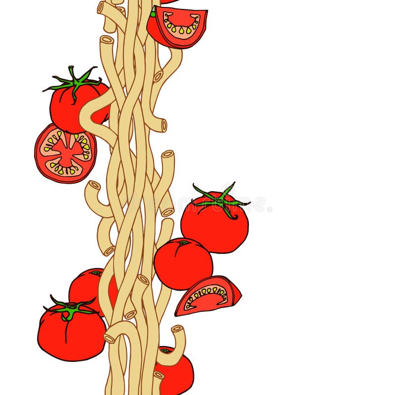 Spaghetti Border stock illustration. Illustration of italian - 10679885