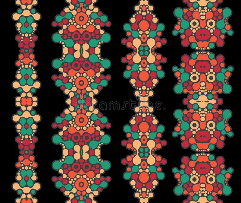 Vertical Seamless Patterns. Stock Vector - Illustration of color ...