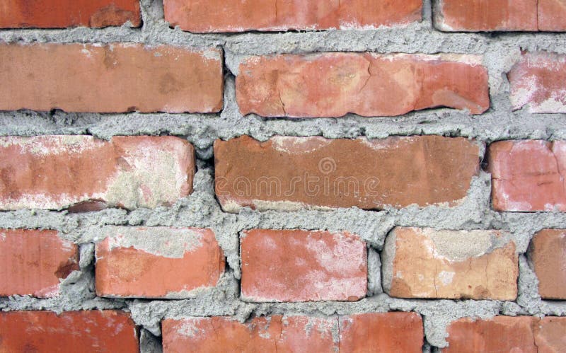 Vertical Seamless Texture Old Red Brickwork Delaminating Brick Rough ...