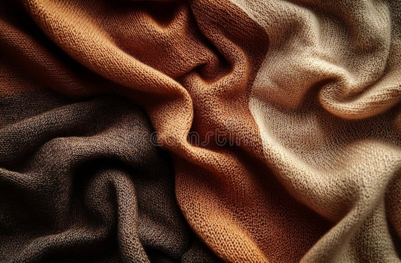 A Vertical Segment of a Tapestry Featuring Wool Threads in Warm Tones ...