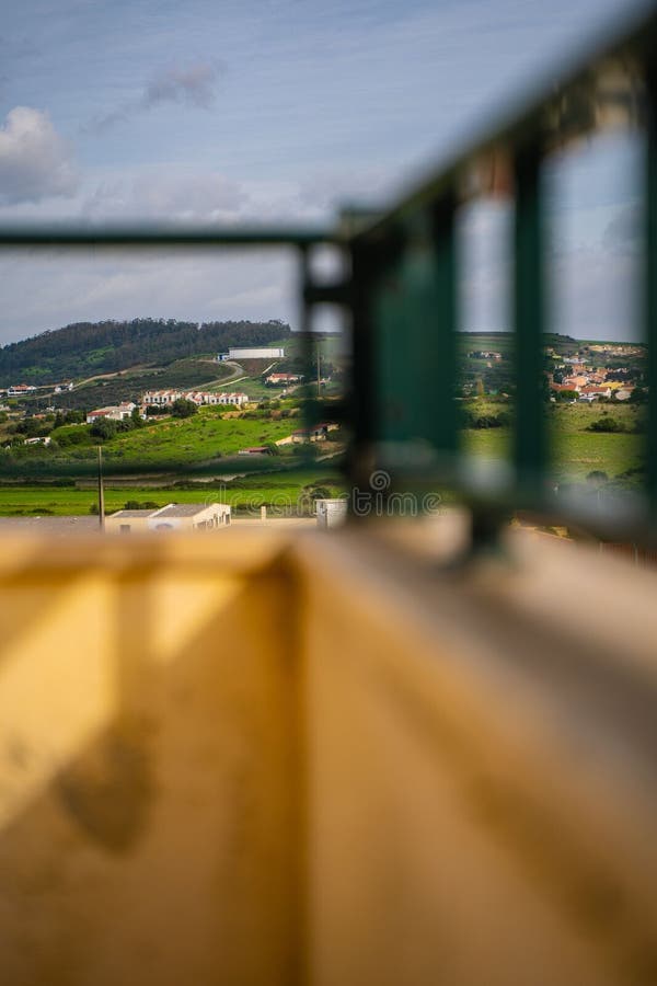 Vertical Selective Focus of a Cityscape from the Balcony Stock Image ...
