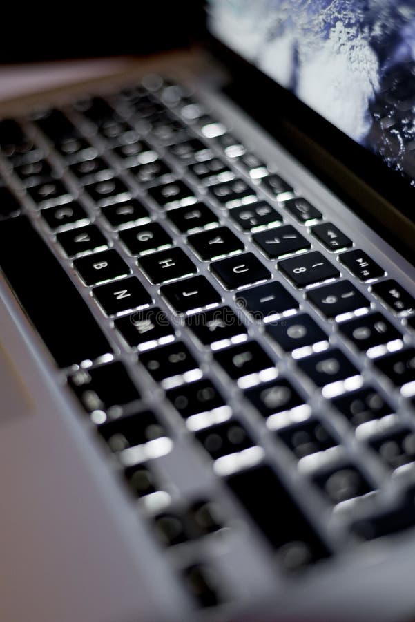 Vertical Selective Focus Shot of Black Laptop Keyboard Stock Image ...