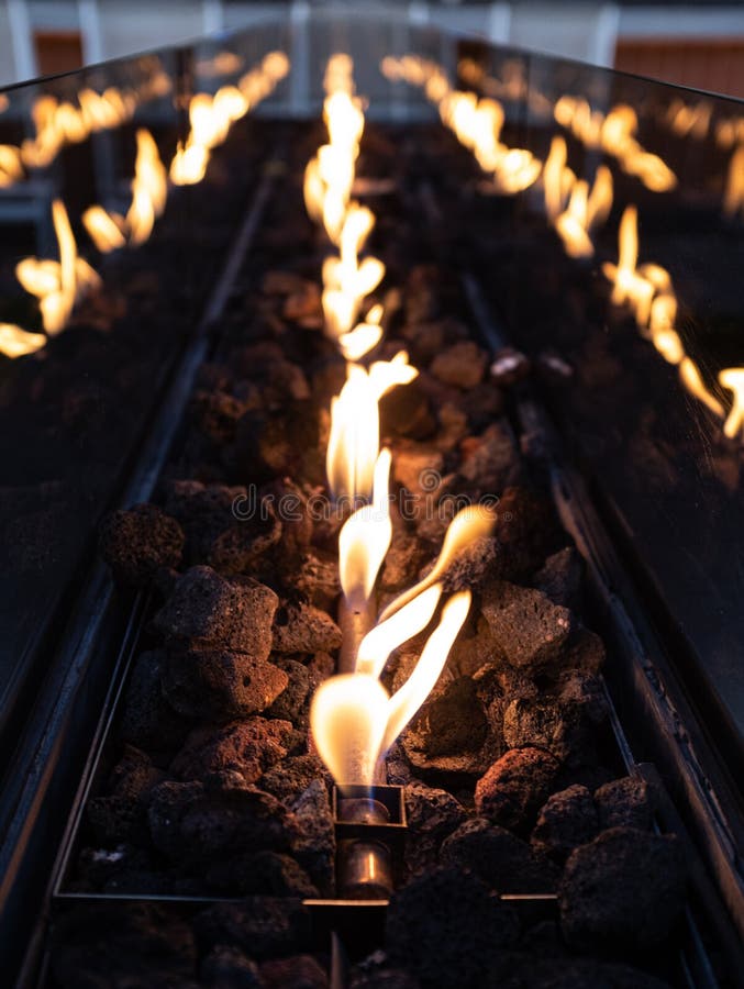 Vertical Selective Focus of Small Electric Fire Flames Covered by Glass ...