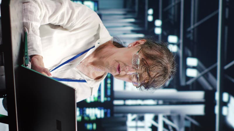 Vertical Server Room with AI Supercomputers Stock Video - Video of ...