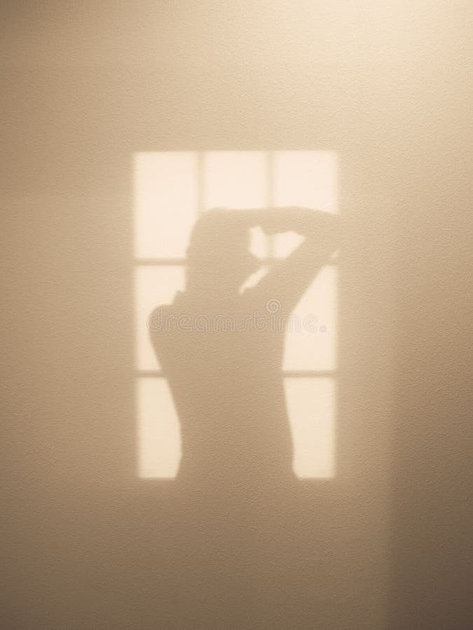 Vertical Shadow Reflection on a Wall of a Person Taking a Photo of ...