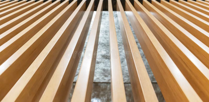 Vertical Shape Wood Material and Black Aluminum Interior Work Stock ...