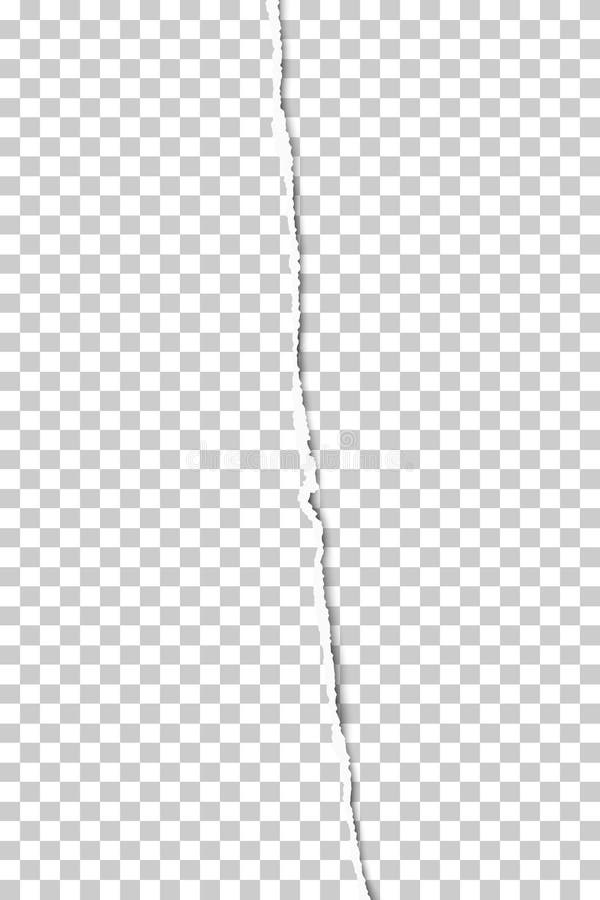 Vertical Sheet of Transparent Paper Teared from Top To Bottom Placed on ...