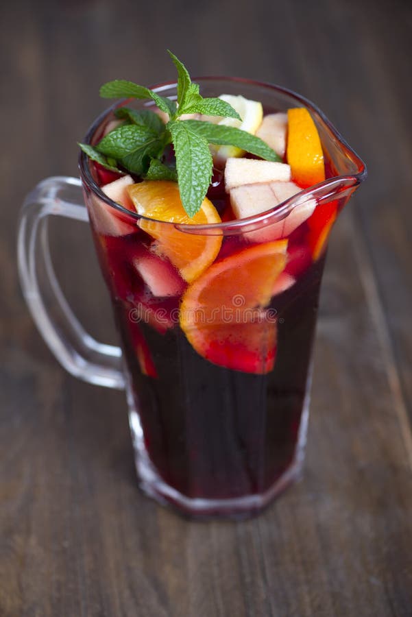 A pitcher of sangria stock image. Image of conceptual - 2224003