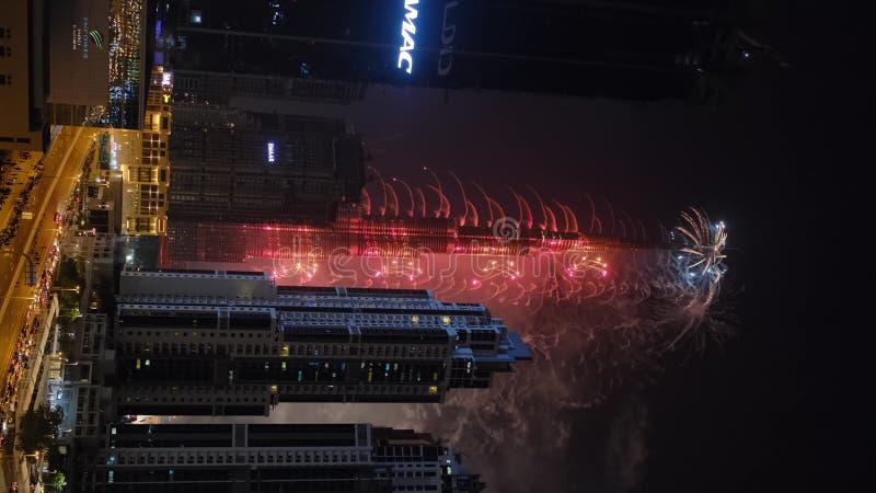 Vertical Shooting of the Dubai Skyscraper during the New Year S ...