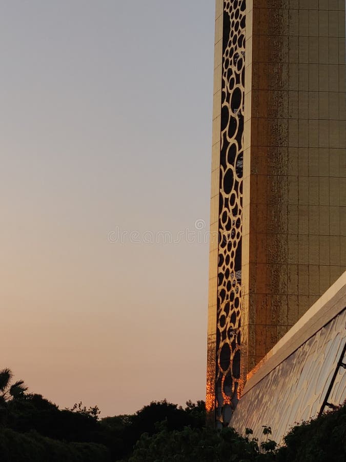Vertical Shot of the Angle of Modern Building at Sunset Stock Photo ...