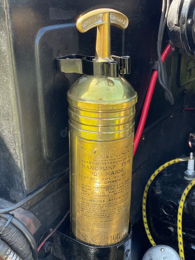 Vertical Shot of an Antique Fire Extinguisher Minimax Hand Pump Stock ...
