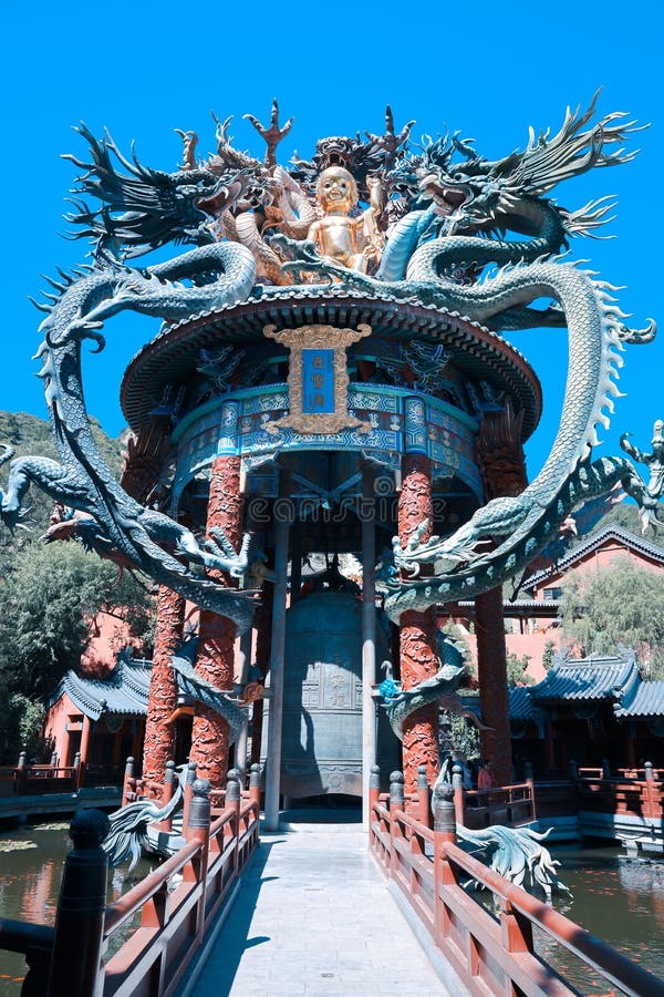 Vertical Shot of the Baipu Temple, China Stock Image - Image of ...