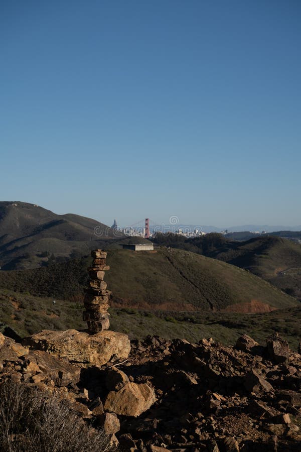 Vertical Shot of Balancing Stones on a Hill Stock Photo - Image of ...