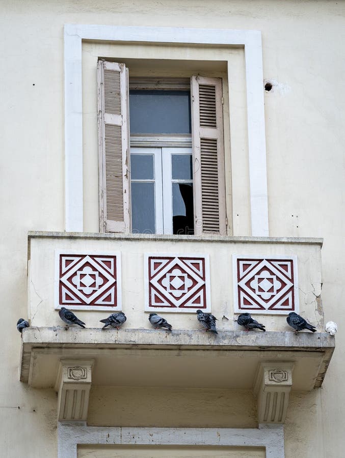 Birds on the balcony 2 stock image. Image of balcony - 97427453