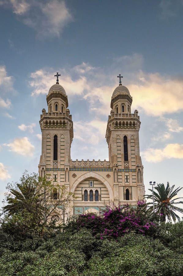 Vertical Shot of the Basilica of Saint Augustine in Annaba Stock Photo ...