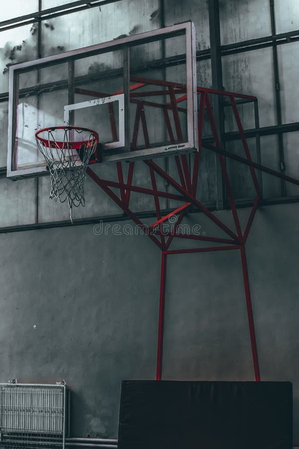 Vertical Shot of a Basketball Shield with a Hoop Stock Image - Image of ...