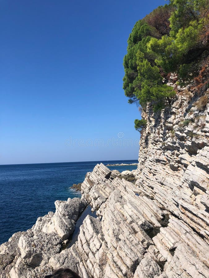 Vertical Shot of Beautiful Coastal Cliffs Stock Photo - Image of ...