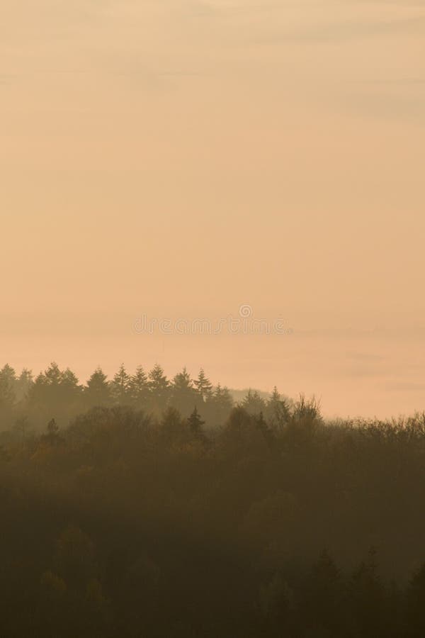 Vertical Shot of a Beautiful Fall Landscape at Sunset Stock Image ...