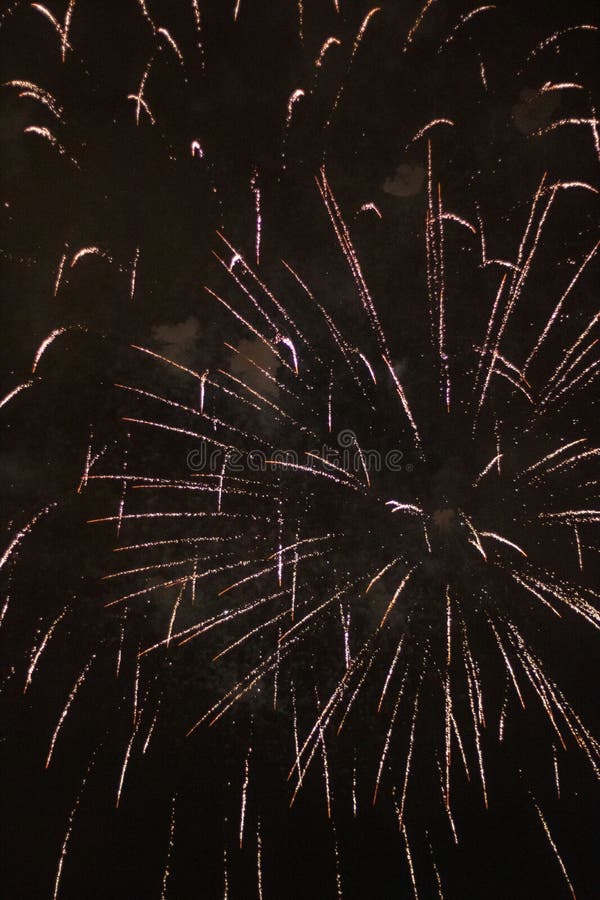 Vertical Shot of Beautiful Fireworks at Night Stock Photo - Image of ...