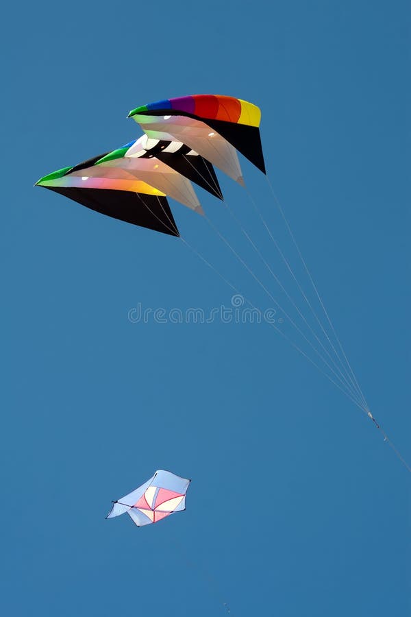Vertical Shot of a Beautiful Kite Launched into the Sky Stock Photo ...