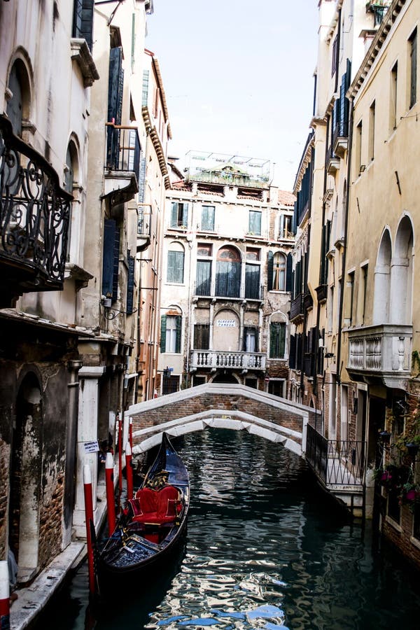 Vertical Shot of a Beautiful Street in Venice Stock Photo - Image of ...
