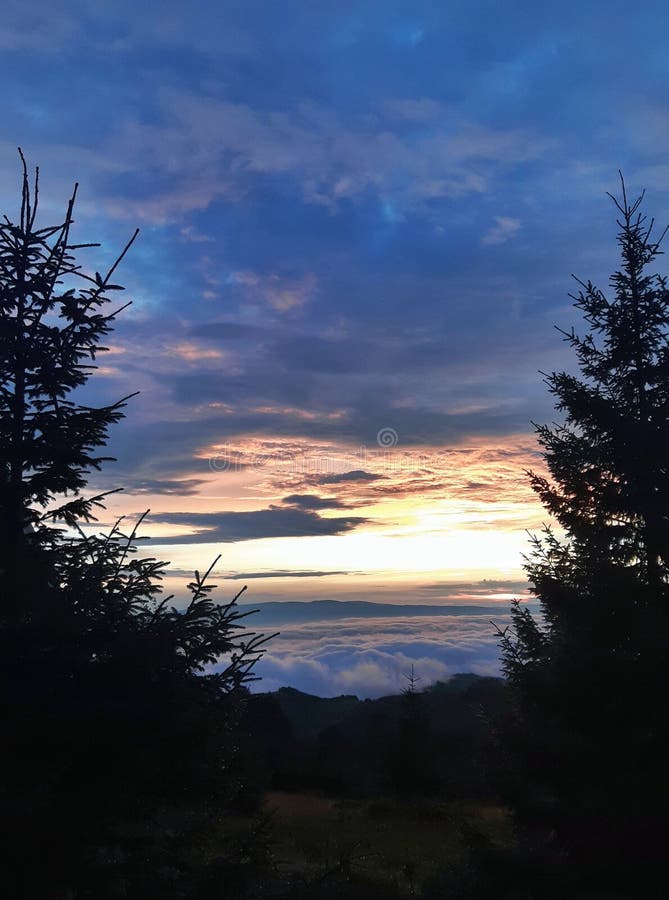 Vertical Shot from a Beautiful Viewpoint Above the Clouds Located on ...