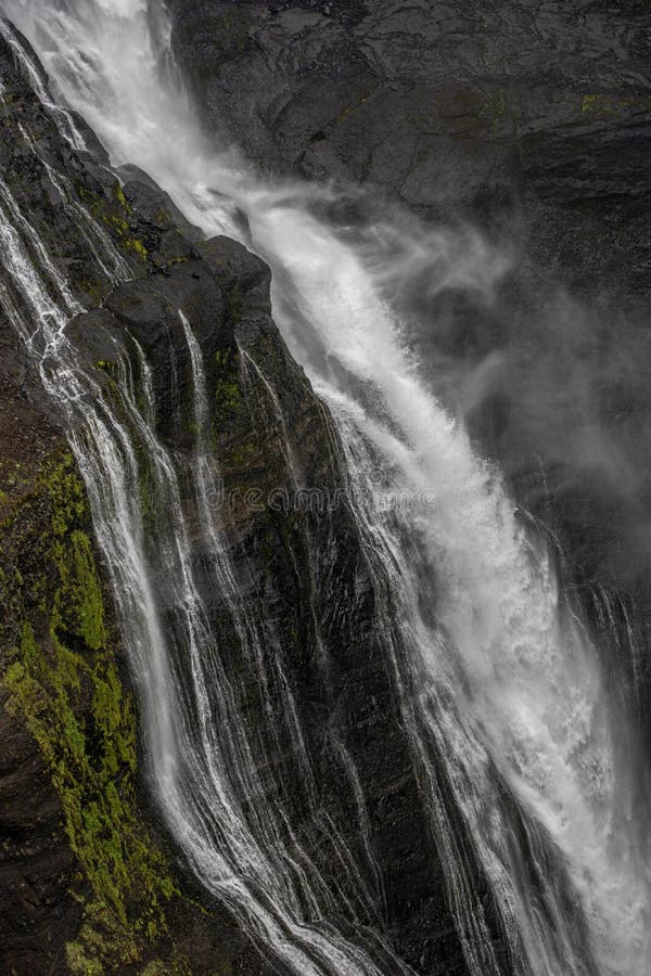 Vertical Shot of the Beautiful Waterfall. Stock Image - Image of ...