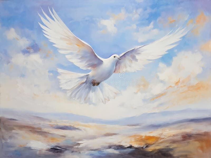 A Vertical Shot of Bird Flying in the Sky Stock Illustration ...