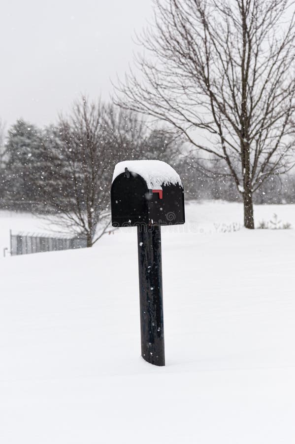 Snow Covered Mail Box stock photo. Image of mailbox - 169424006