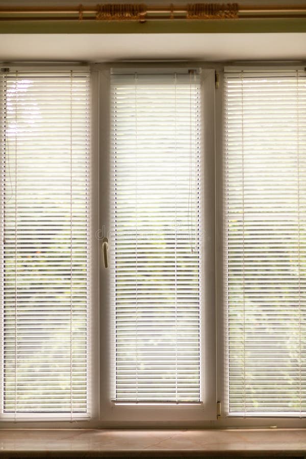 Vertical Shot of the Blinds in Front of the Windows Stock Image - Image ...