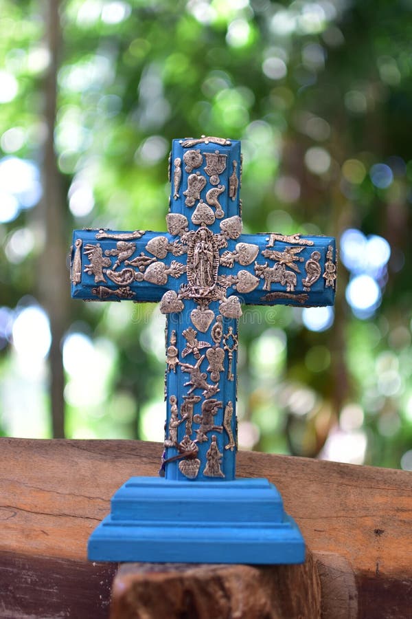 Decorated Cross in Cemetery during Autumn Stock Photo - Image of fall ...