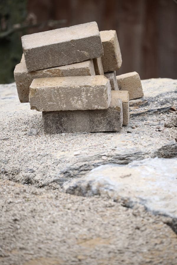 Vertical Shot of Bricks on Top of Each Other Stock Image - Image of ...