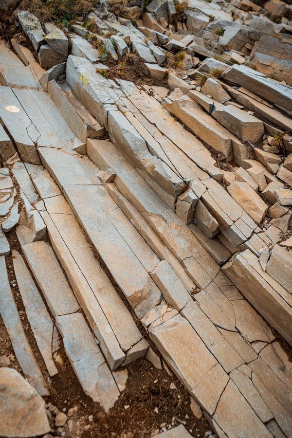 Vertical Shot of Broken Stones on the Ground Stock Image - Image of ...