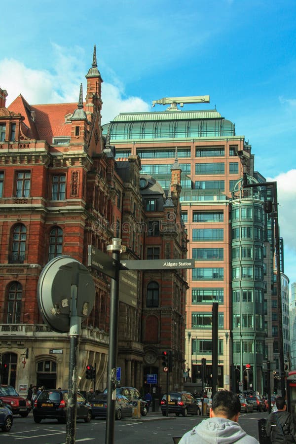 Vertical Shot of the Buildings in Downtown London. Editorial Stock ...